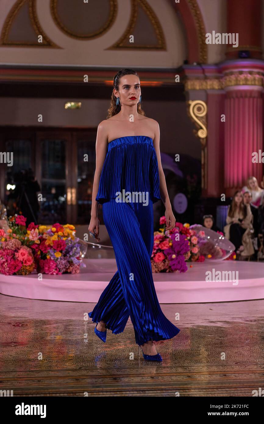 A model wearing an outfit by designer LíID…E walks the runway during ...