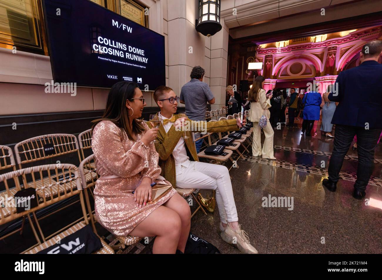 Melbourne, Australia. 16th Oct, 2022. Fashion fans pose for a selfie ...
