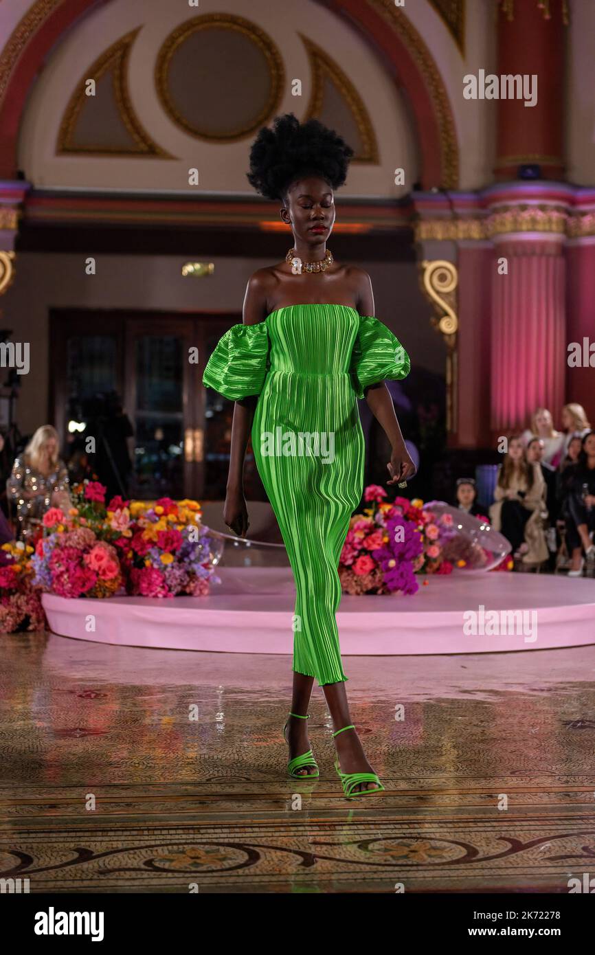 A model wearing an outfit by designer LíID…E walks the runway during ...