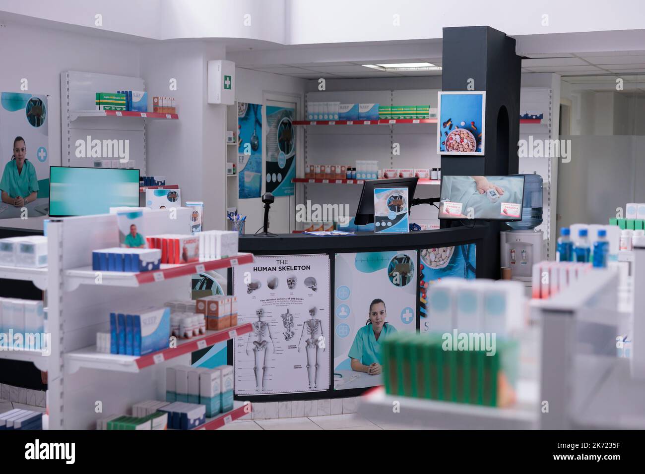 Empty pharmacy shelves hi-res stock photography and images - Alamy