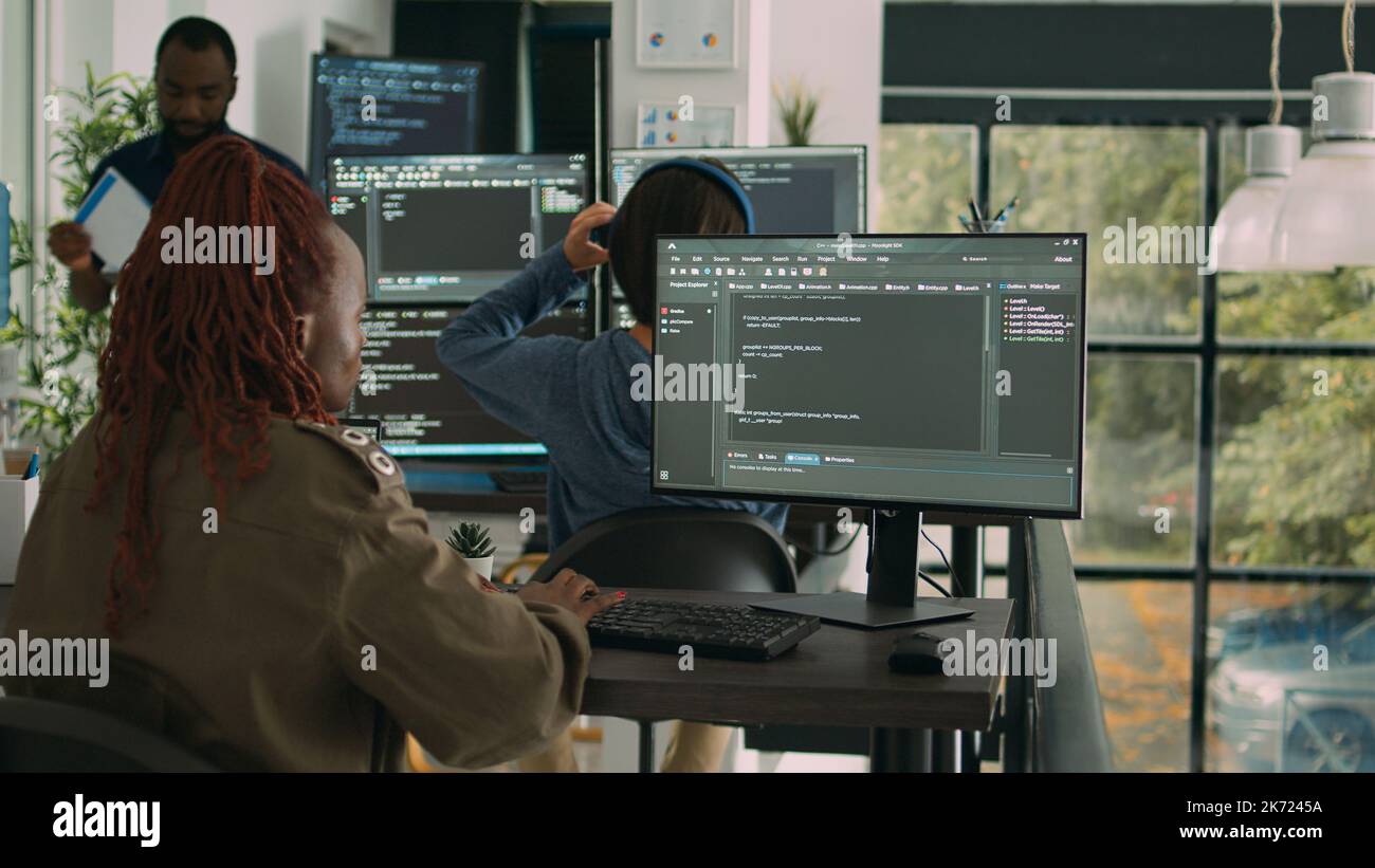Developer writing ai script hi-res stock photography and images - Alamy
