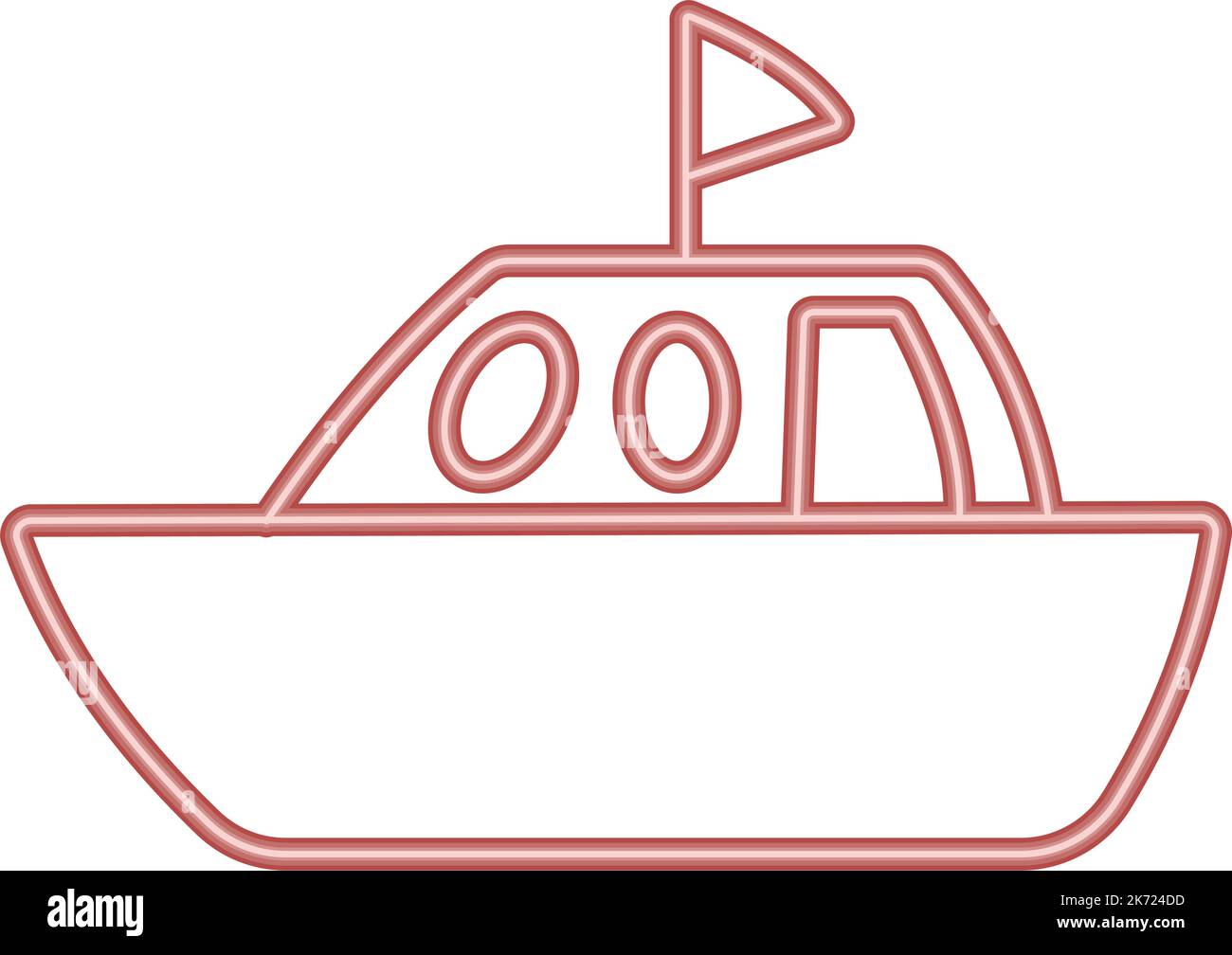boat transport neon light Stock Vector Image & Art - Alamy