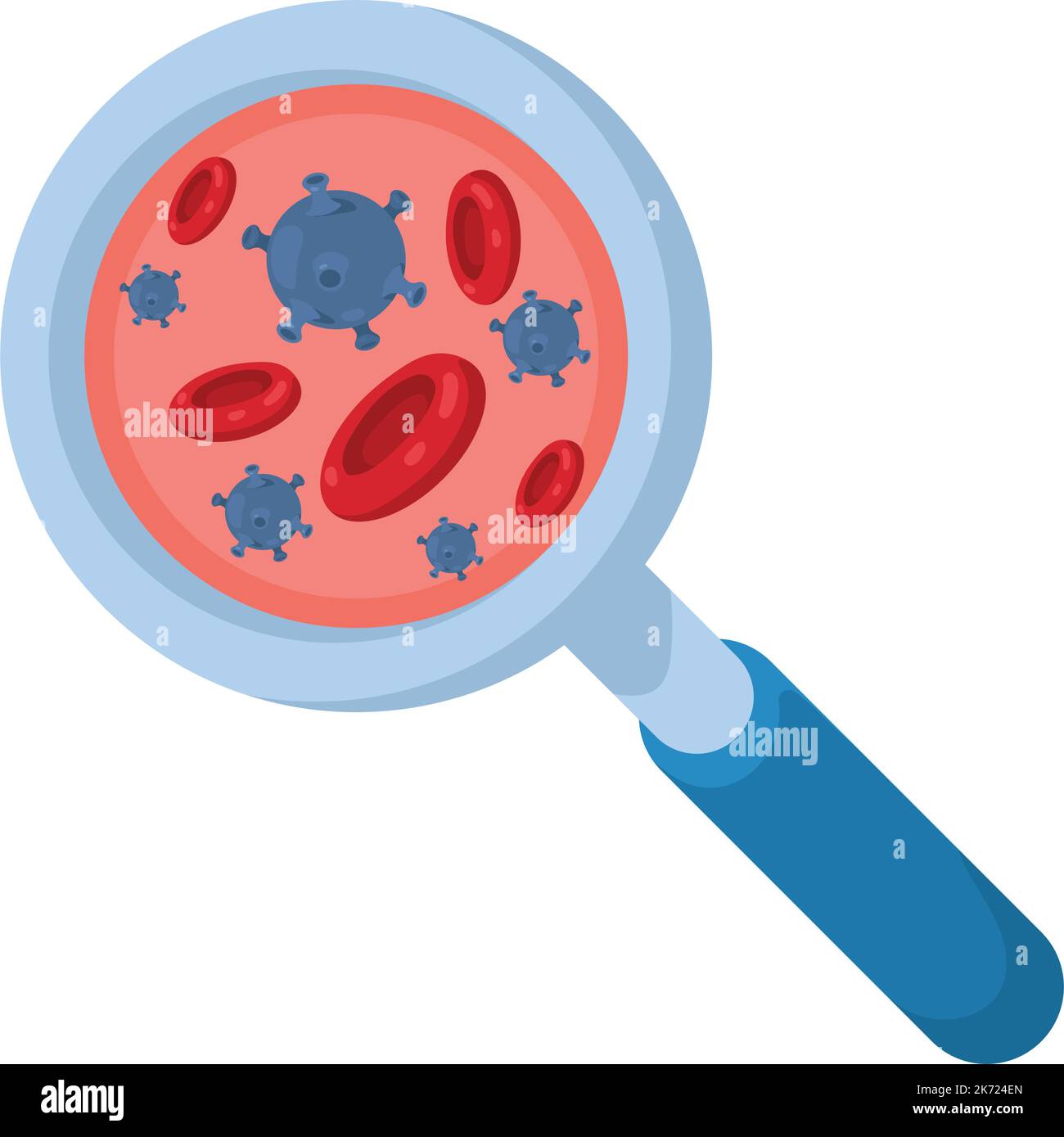 magnifying glass with blood Stock Vector Image & Art - Alamy