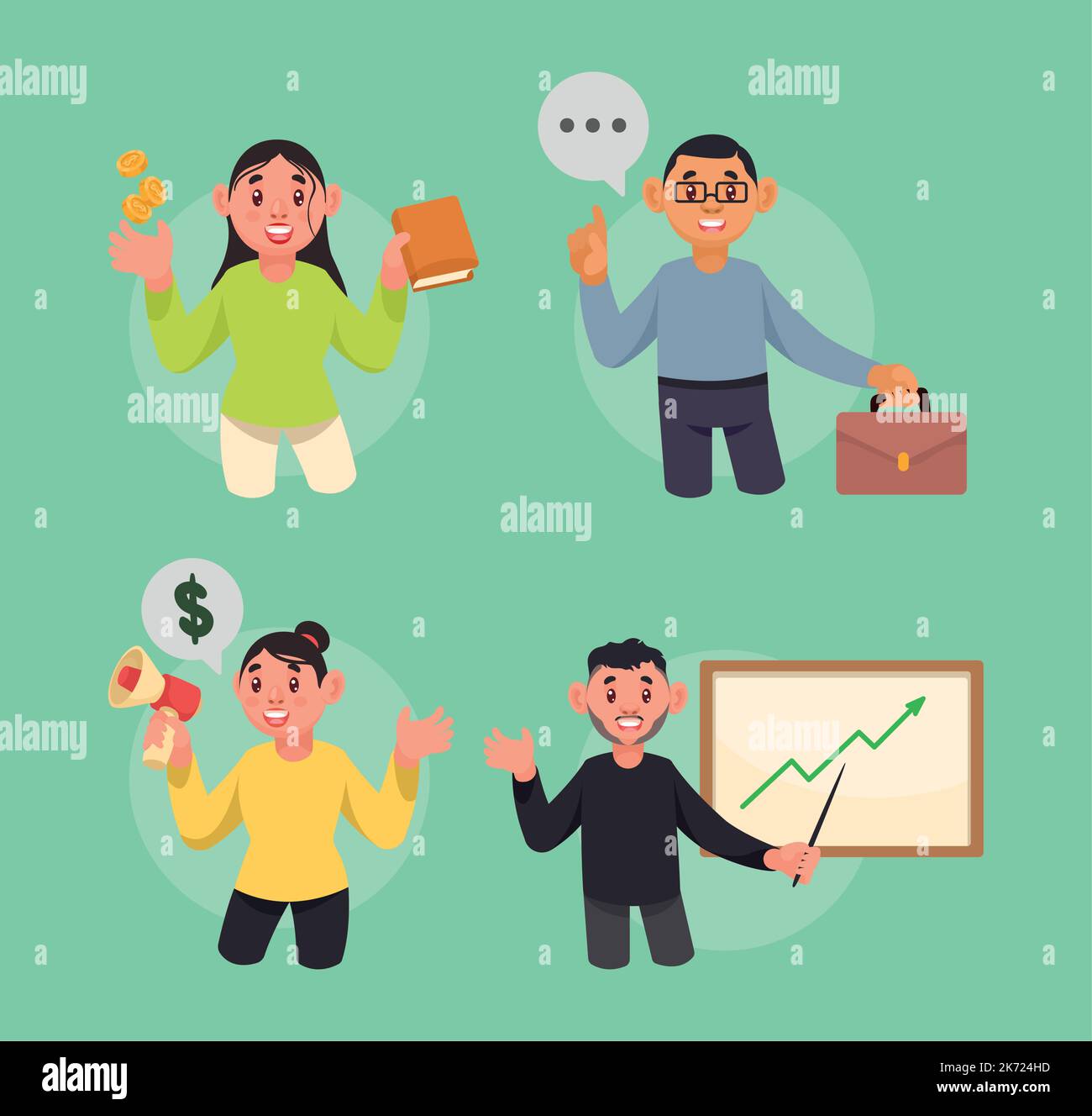 four business people characters Stock Vector Image & Art - Alamy