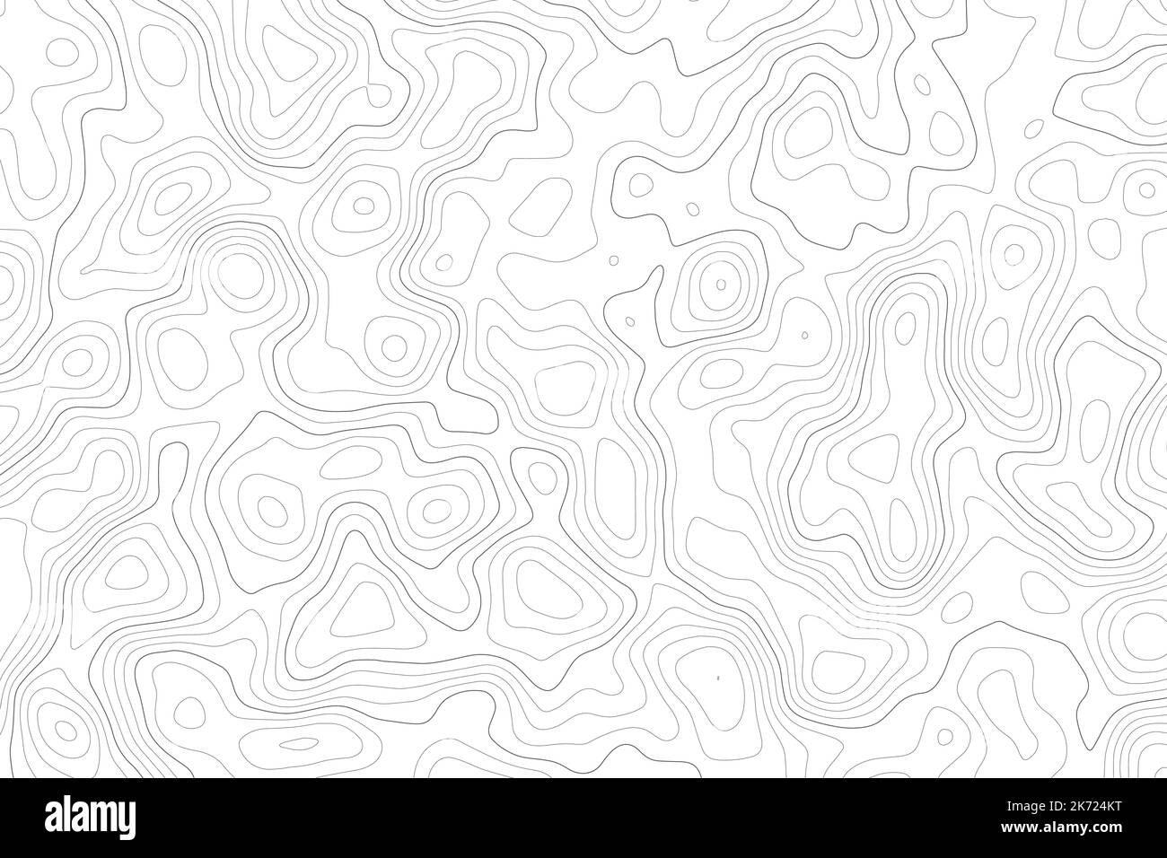 Topography map on white background. Contour line abstract terrain ...