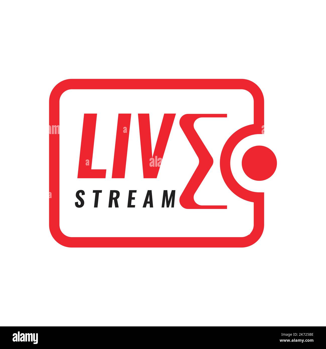 Live stream icon or symbol for broadcasting design Stock Vector Image ...