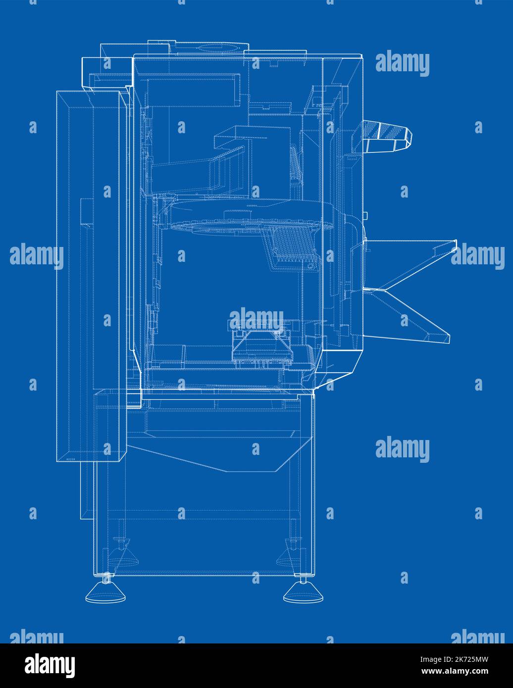 Metalworking CNC milling machine. Vector Stock Vector Image & Art - Alamy