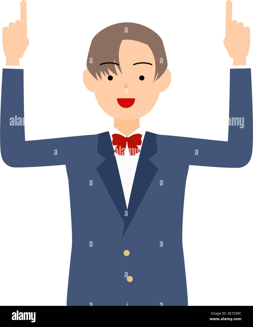 Cartoon boy pointing hands hi-res stock photography and images - Alamy