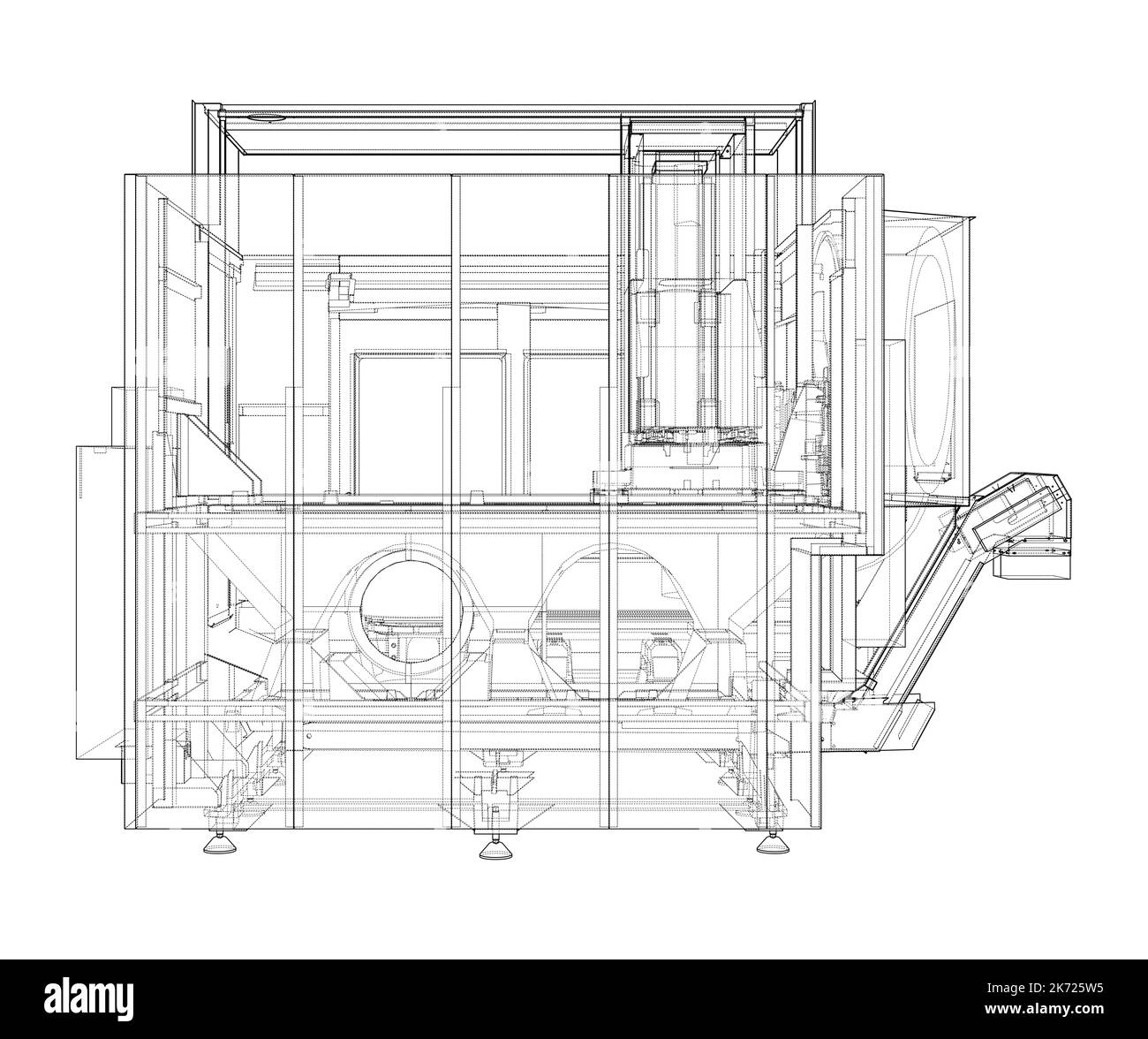 Metalworking CNC milling machine. Vector Stock Vector Image & Art - Alamy