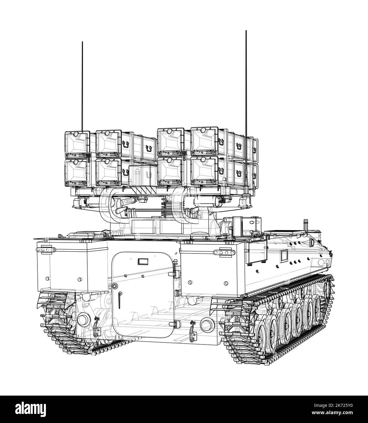 Military track missle system. Vector Stock Vector Image & Art - Alamy