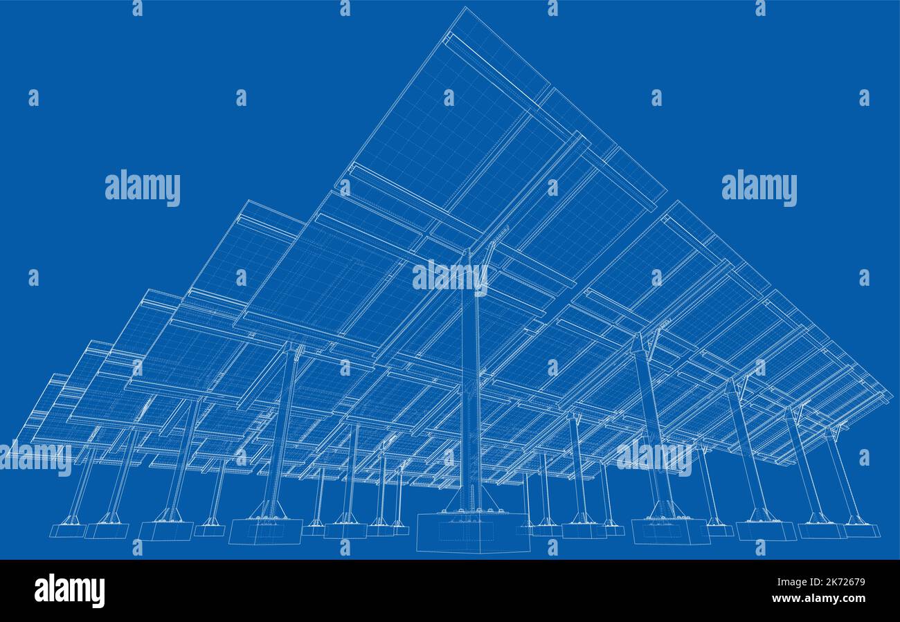 Solar Panel Field. Vector Stock Vector Image & Art - Alamy