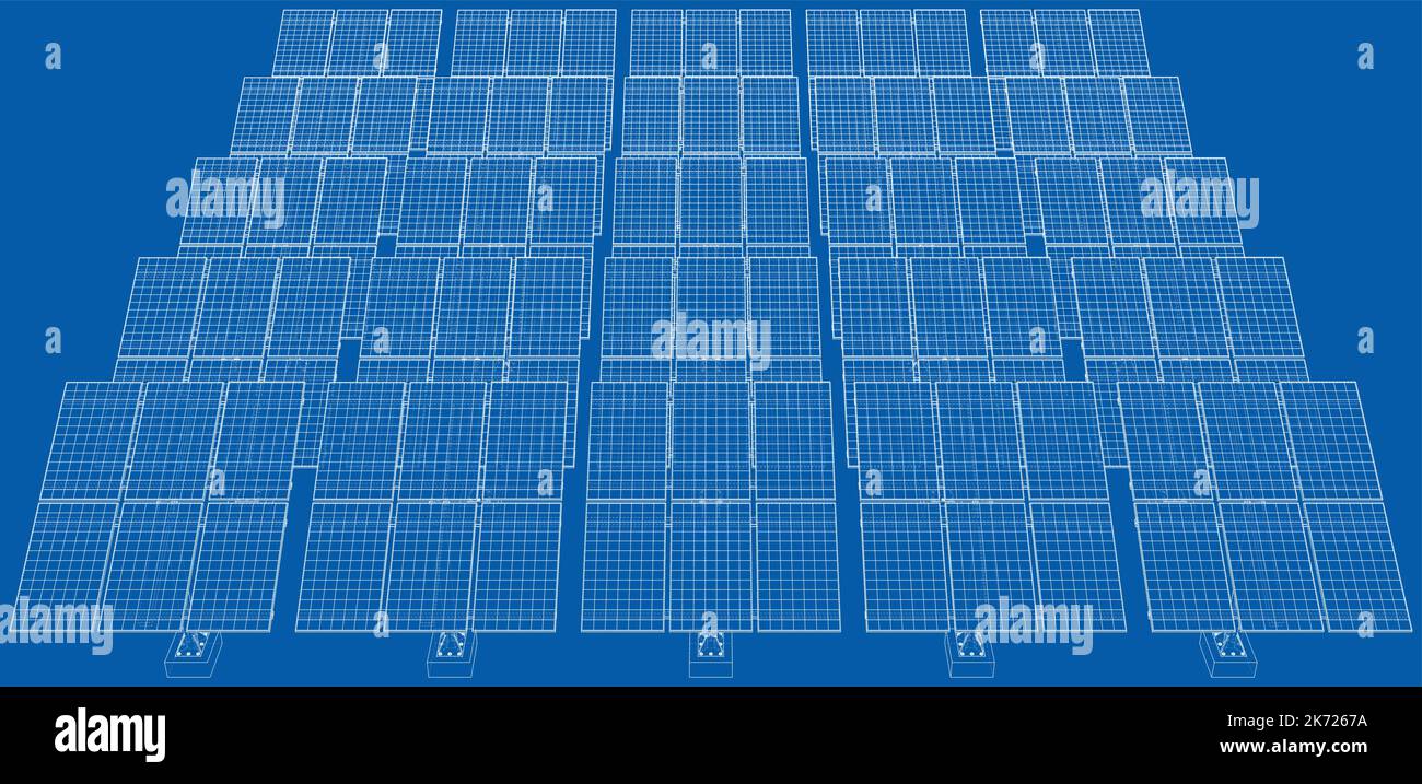 Solar Panel Field. Vector Stock Vector Image & Art - Alamy