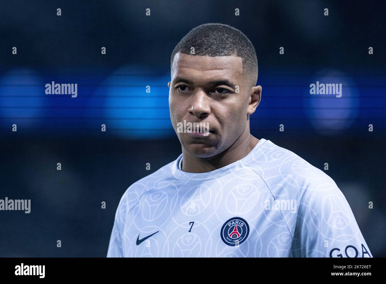 PARIS, FRANCE - OCTOBER 11: Kylian Mbappe during the UEFA Champions League group H match between ...