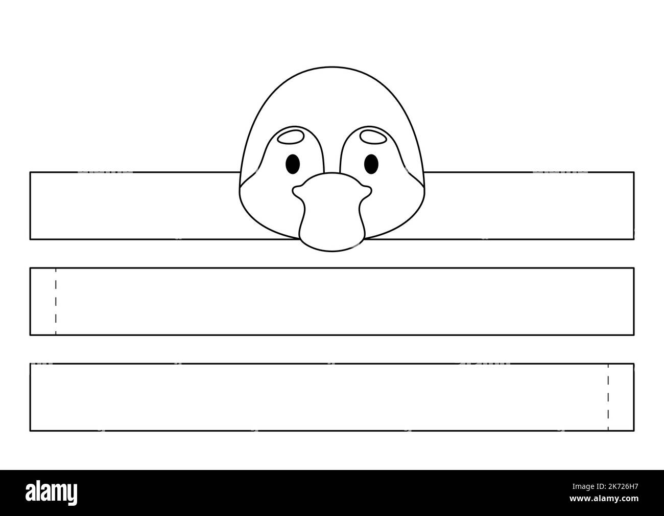Printable platypus paper crown. Diy cut party ribbon template for ...