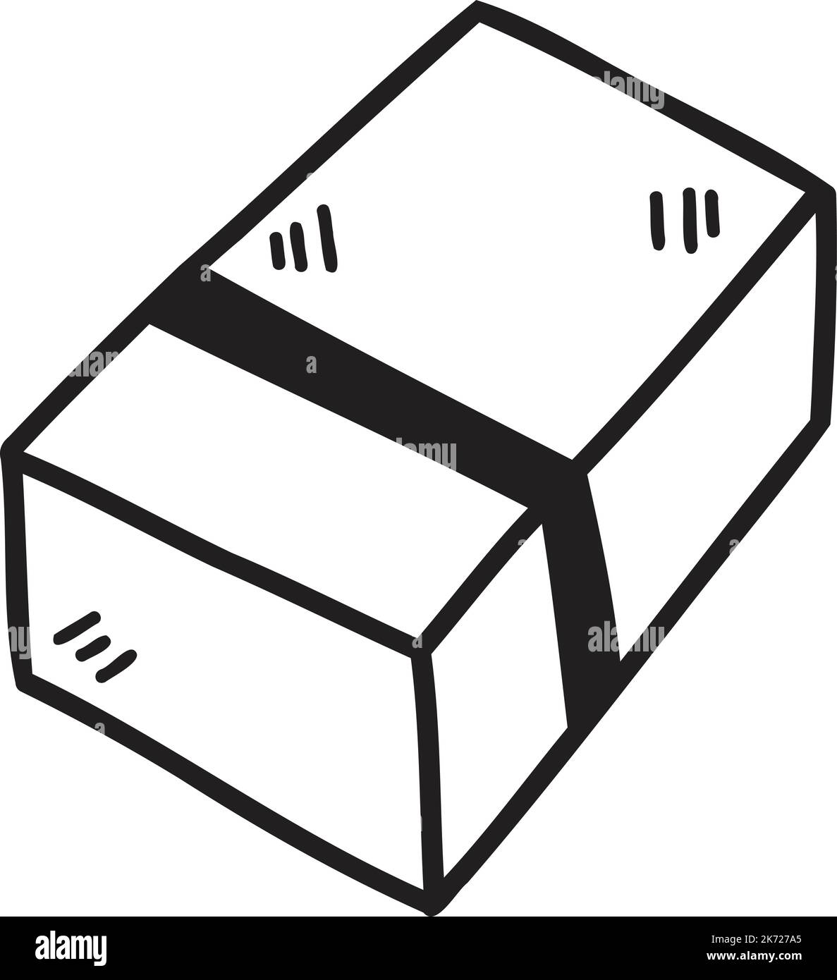 Hand Drawn eraser illustration isolated on background Stock Vector ...