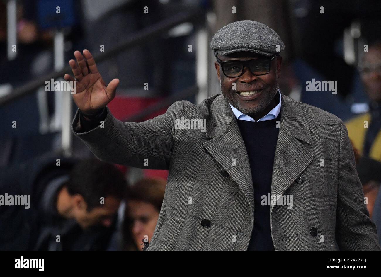 Basile Boli attending the Ligue 1 match Paris Saint-Germain (PSG) v ...