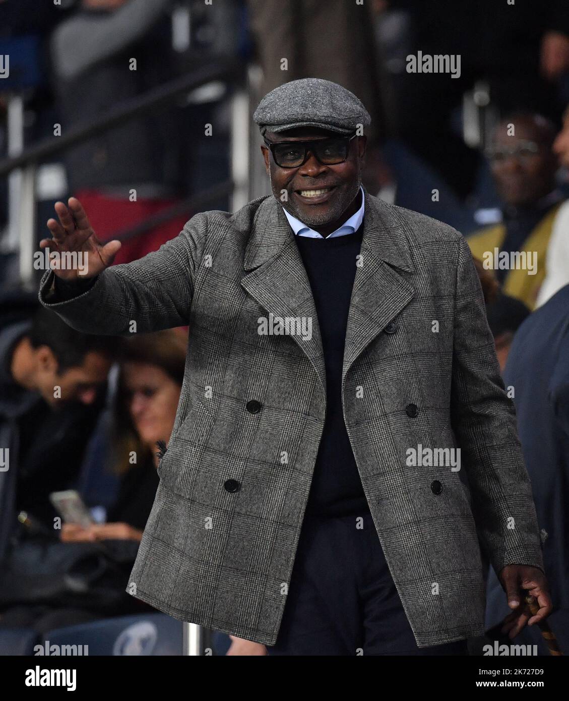 Basile Boli attending the Ligue 1 match Paris Saint-Germain (PSG) v ...