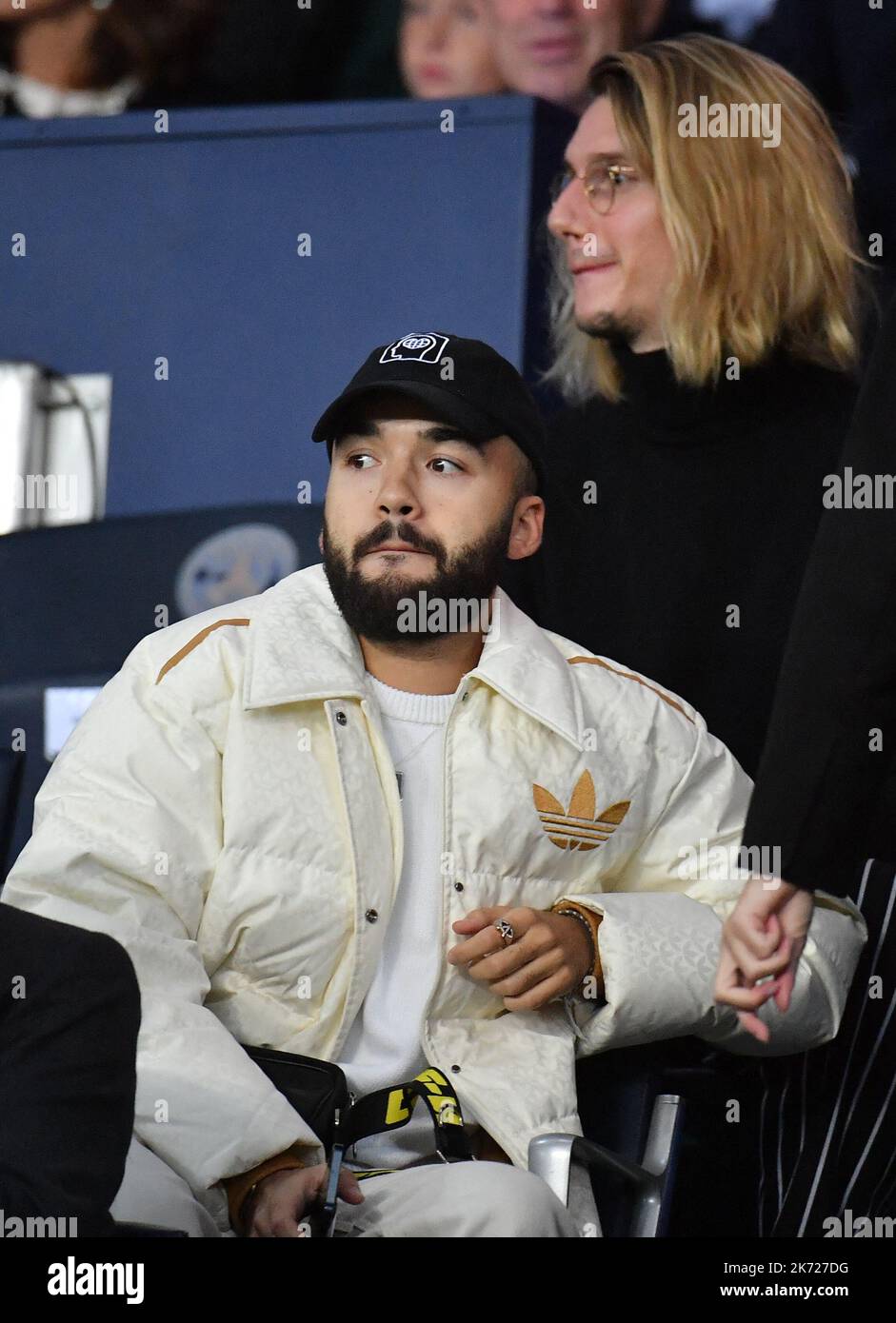 Oli aka Olivio Ordonez (of BigFlo and Oli) attending the Ligue 1 match ...