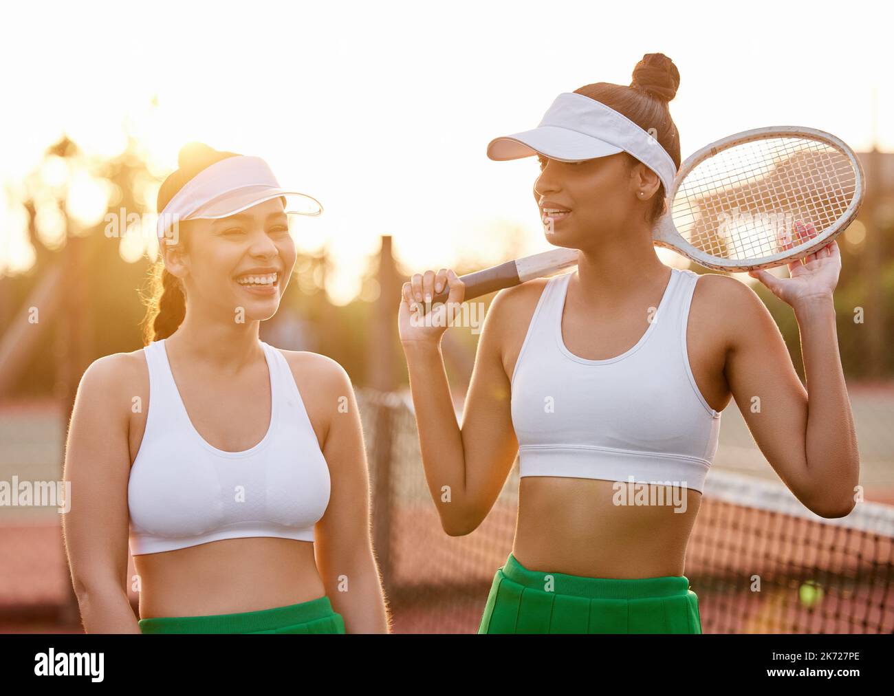 That Was A Good Save From Your Side Two Sporty Women Talking While