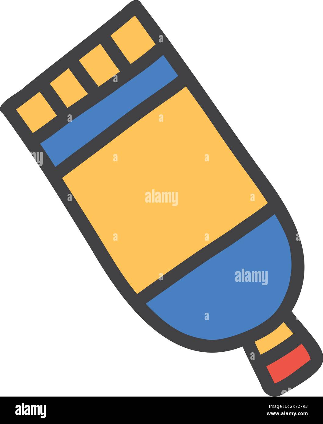 Hand Drawn Paint tubes illustration isolated on background Stock Vector ...