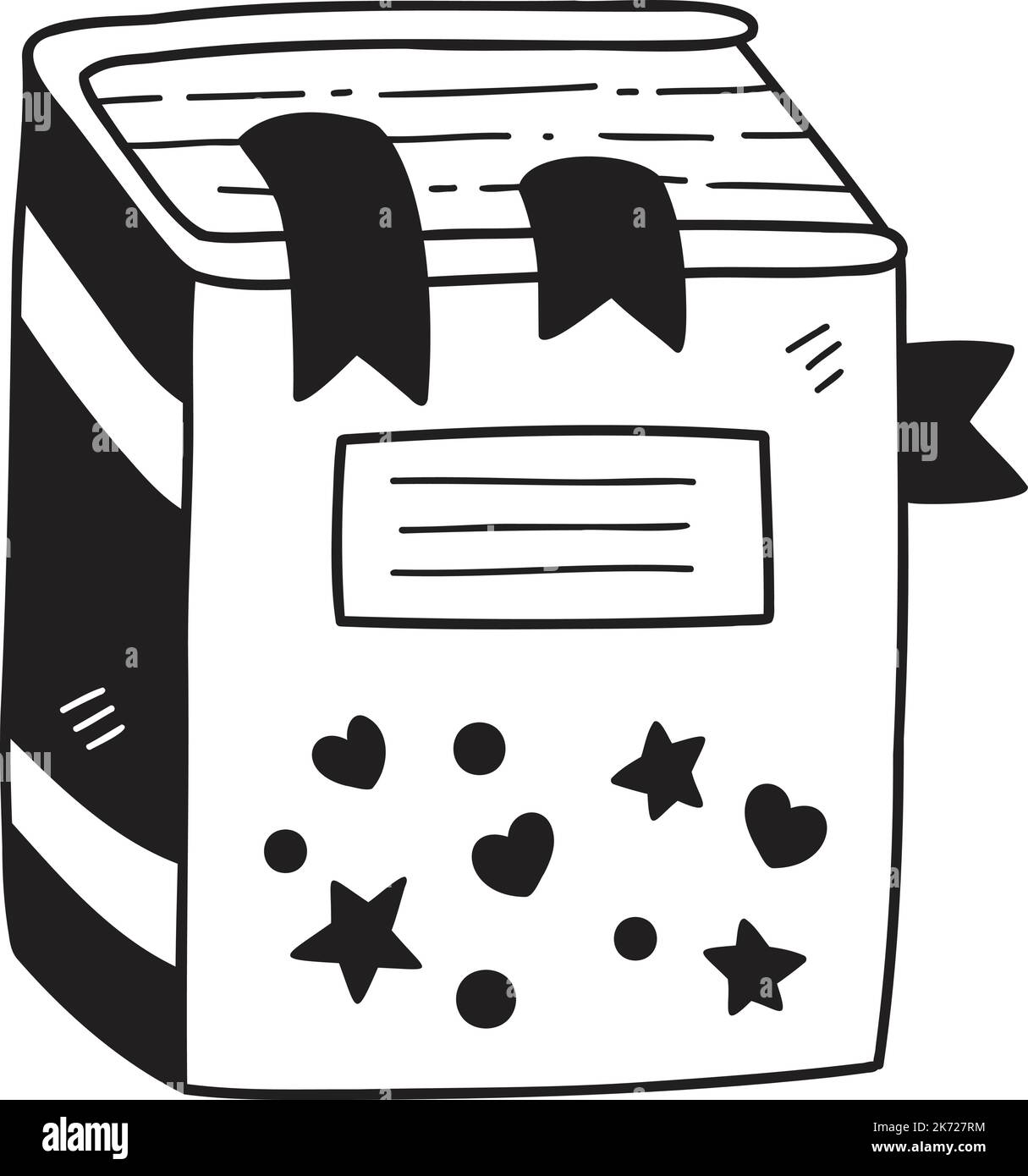 Hand Drawn cute book illustration isolated on background Stock Vector ...