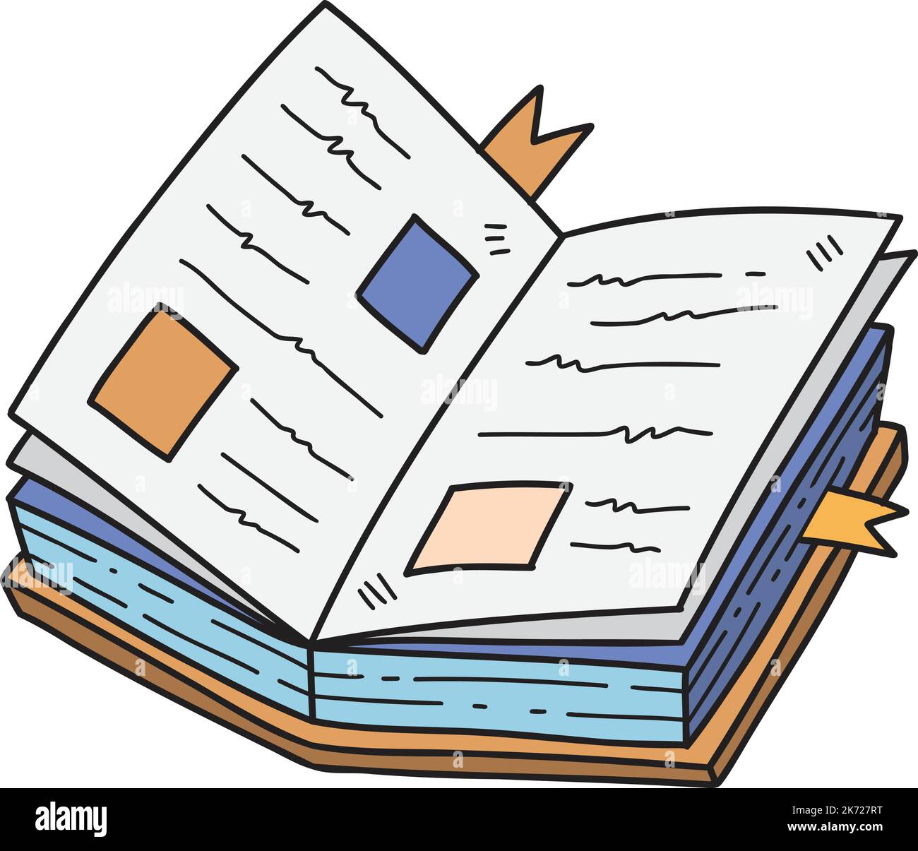 Hand Drawn open book illustration isolated on background Stock Vector ...