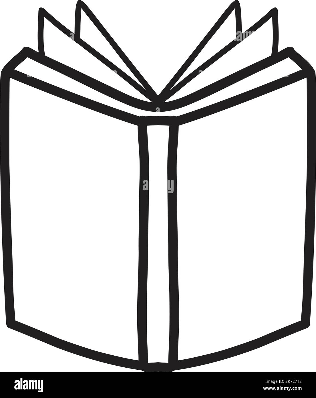 Hand Drawn open book illustration isolated on background Stock Vector ...