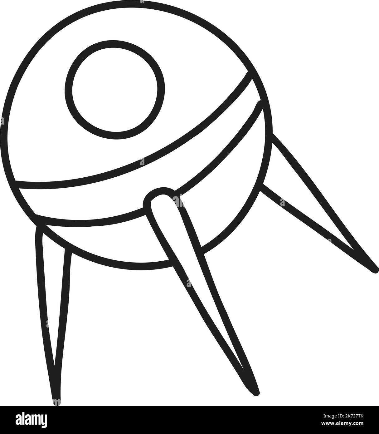 Hand Drawn ufo illustration isolated on background Stock Vector Image ...