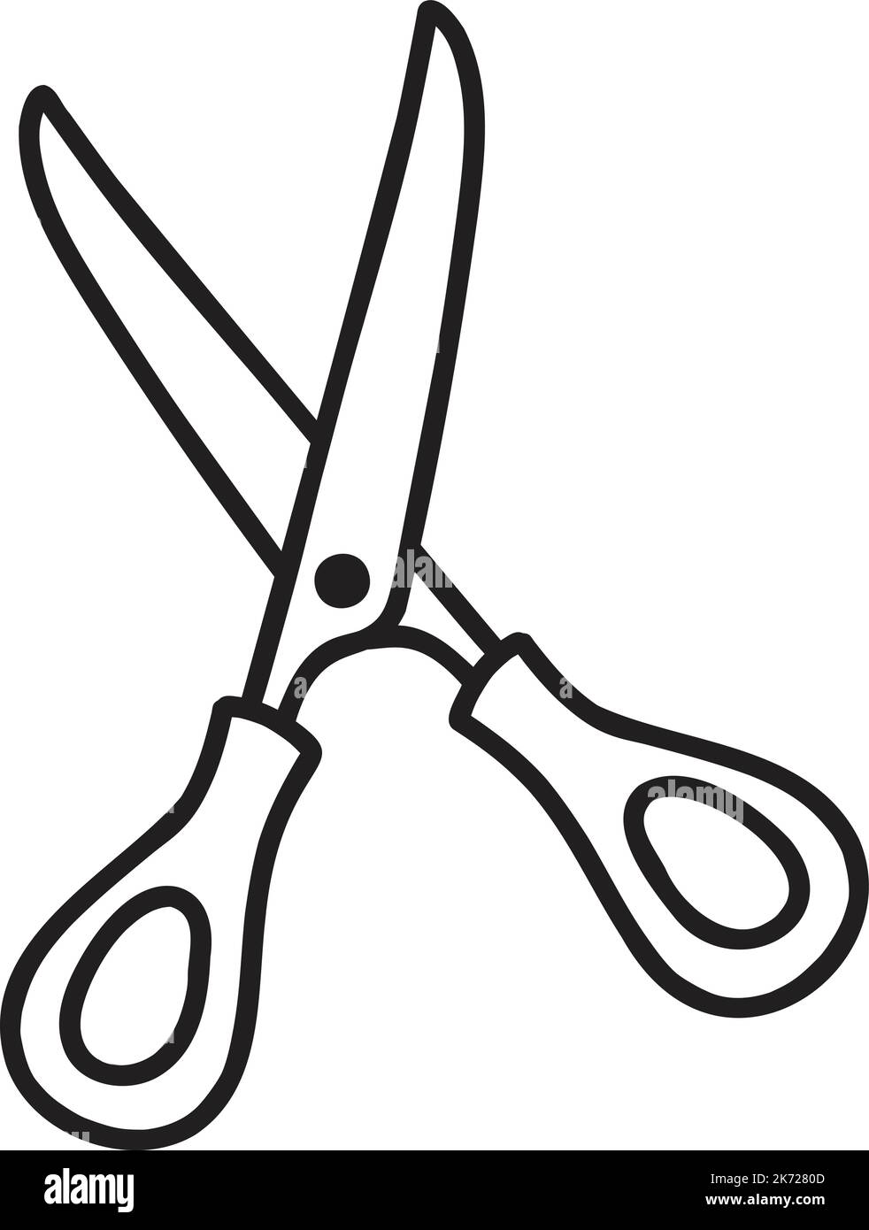 Hand Drawn scissors illustration isolated on background Stock Vector ...