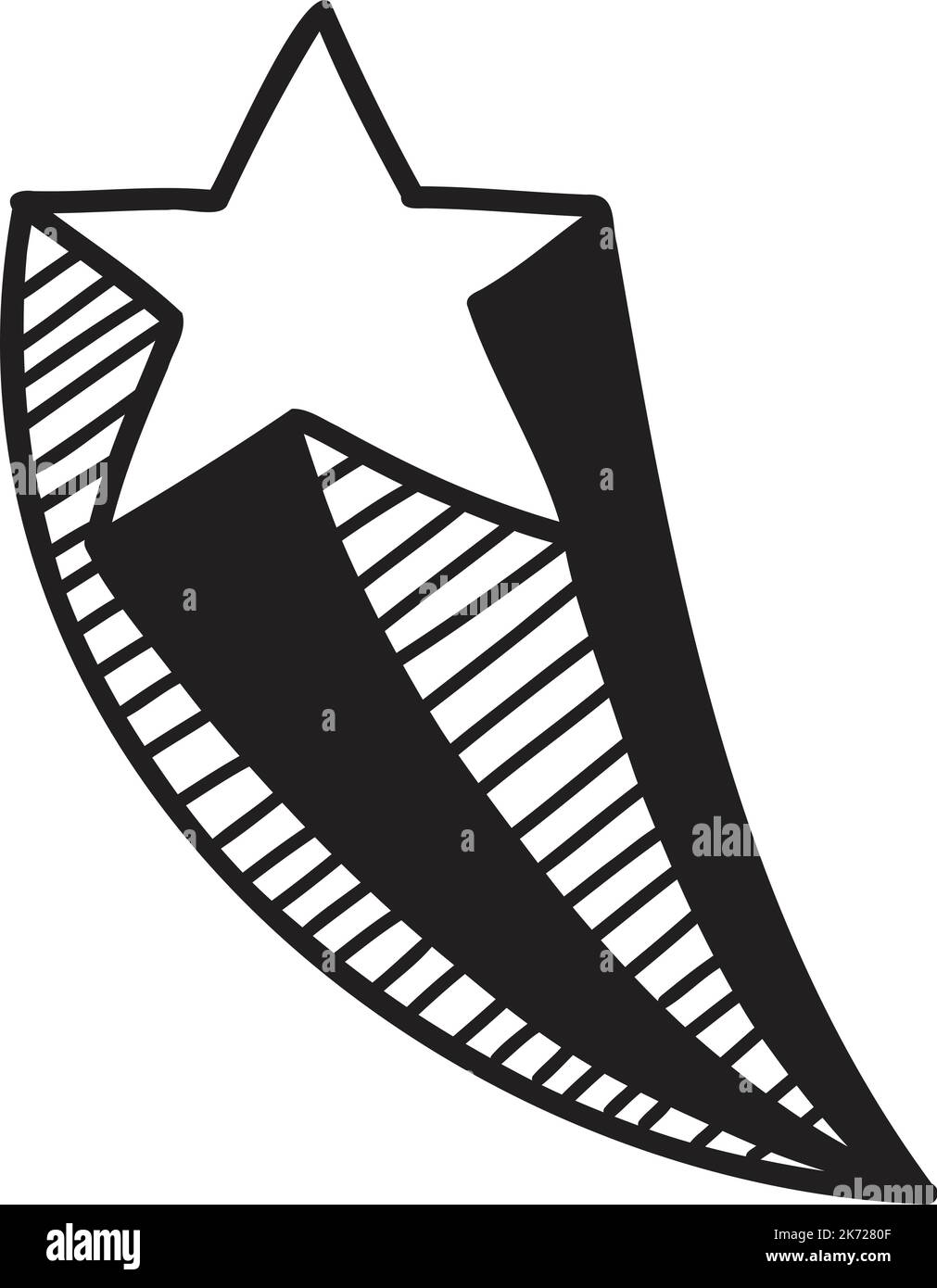 Hand Drawn cute comet illustration isolated on background Stock Vector ...