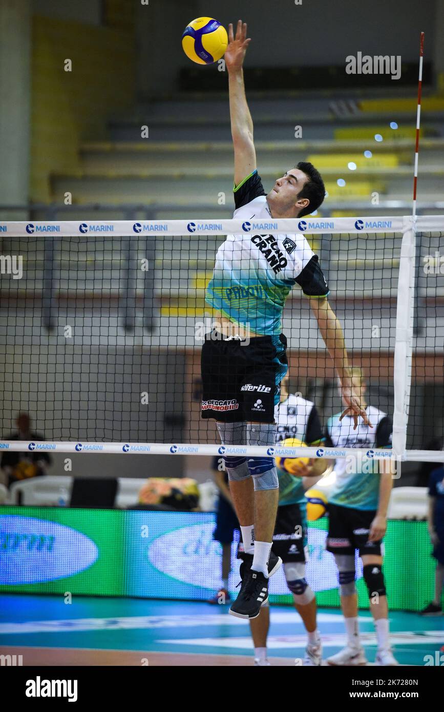 PalaBianchini, Latina, Italy, October 16, 2022, Crosato Federico attack ...
