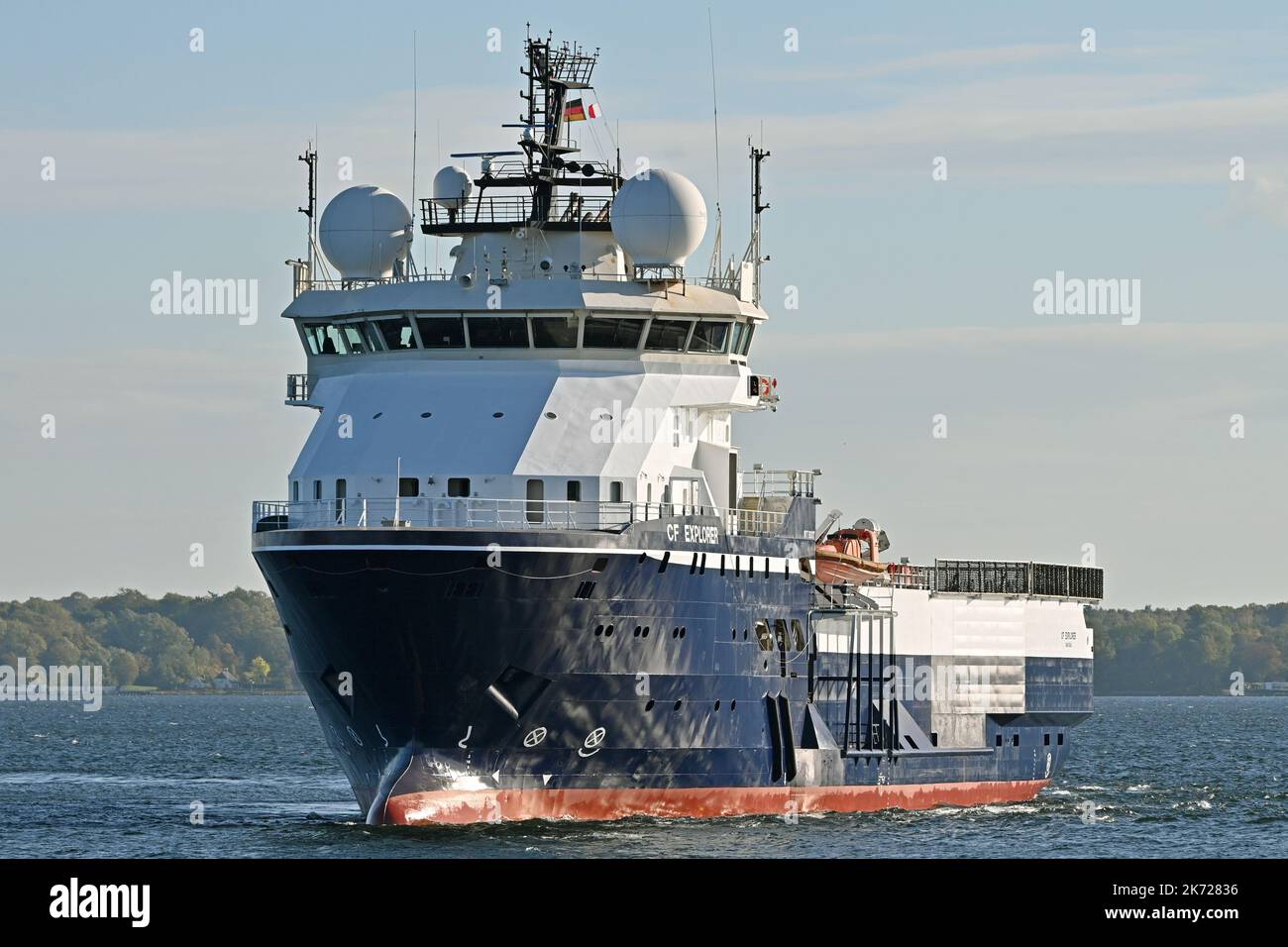 Seismic Research Ship CF EXPLORER at the Kiel Canal Stock Photo - Alamy