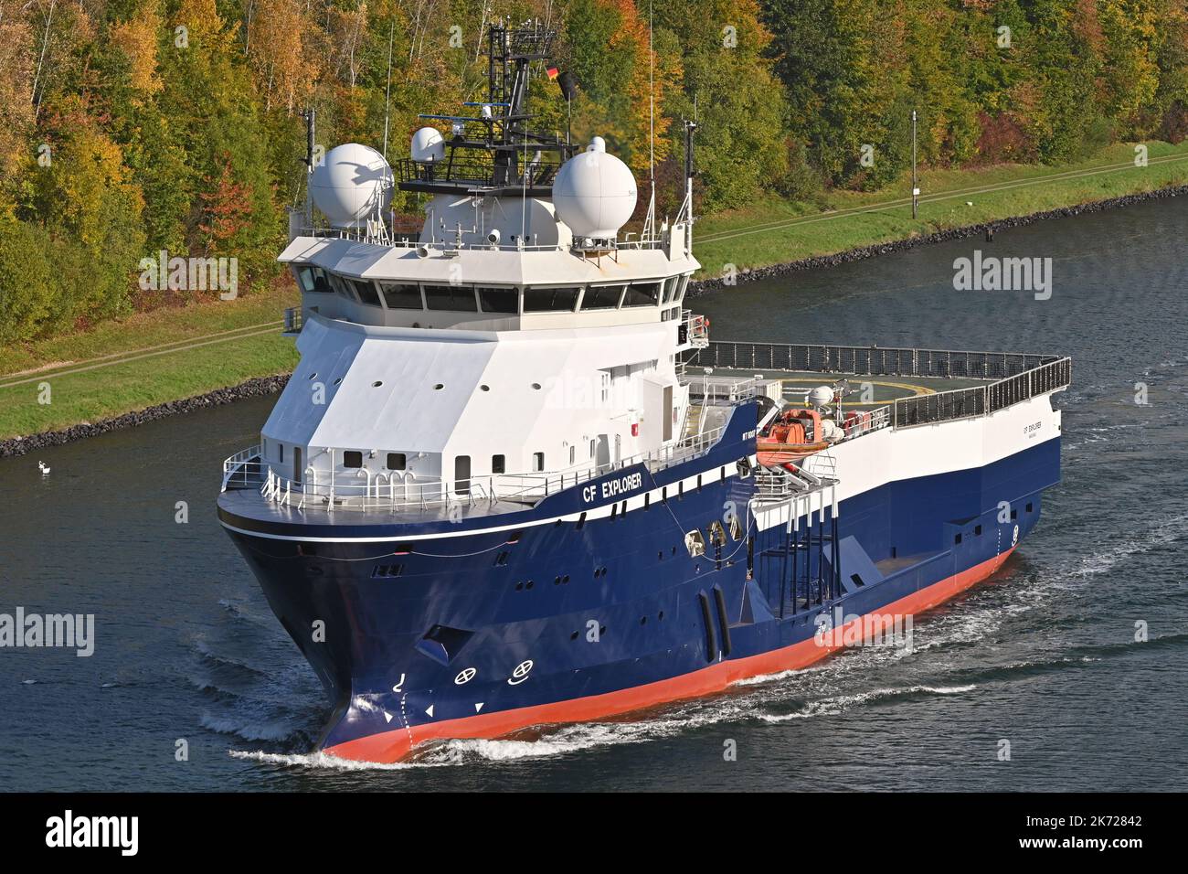 Seismic Research Ship CF EXPLORER at the Kiel Canal Stock Photo - Alamy