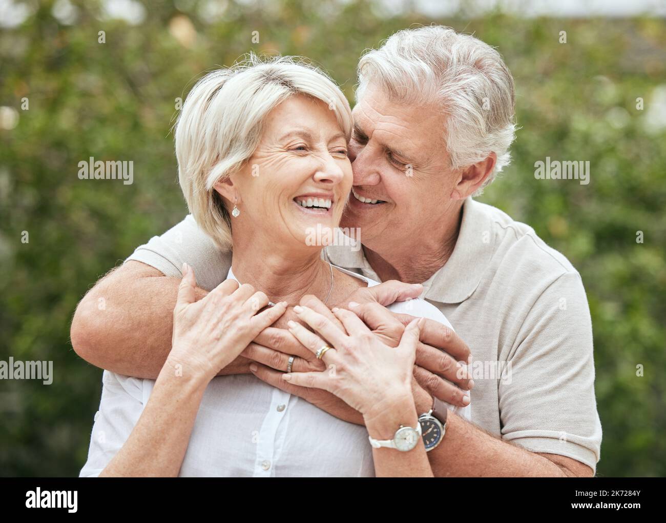 Ill love you forever and a day. a senior couple standing together ...