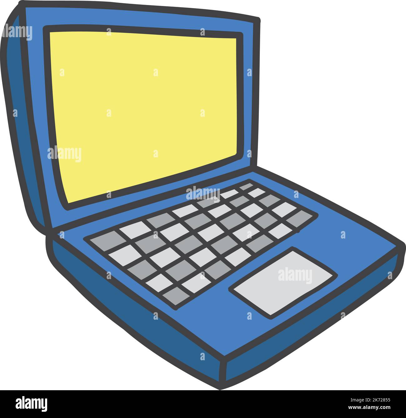 Hand Drawn laptop illustration isolated on background Stock Vector ...