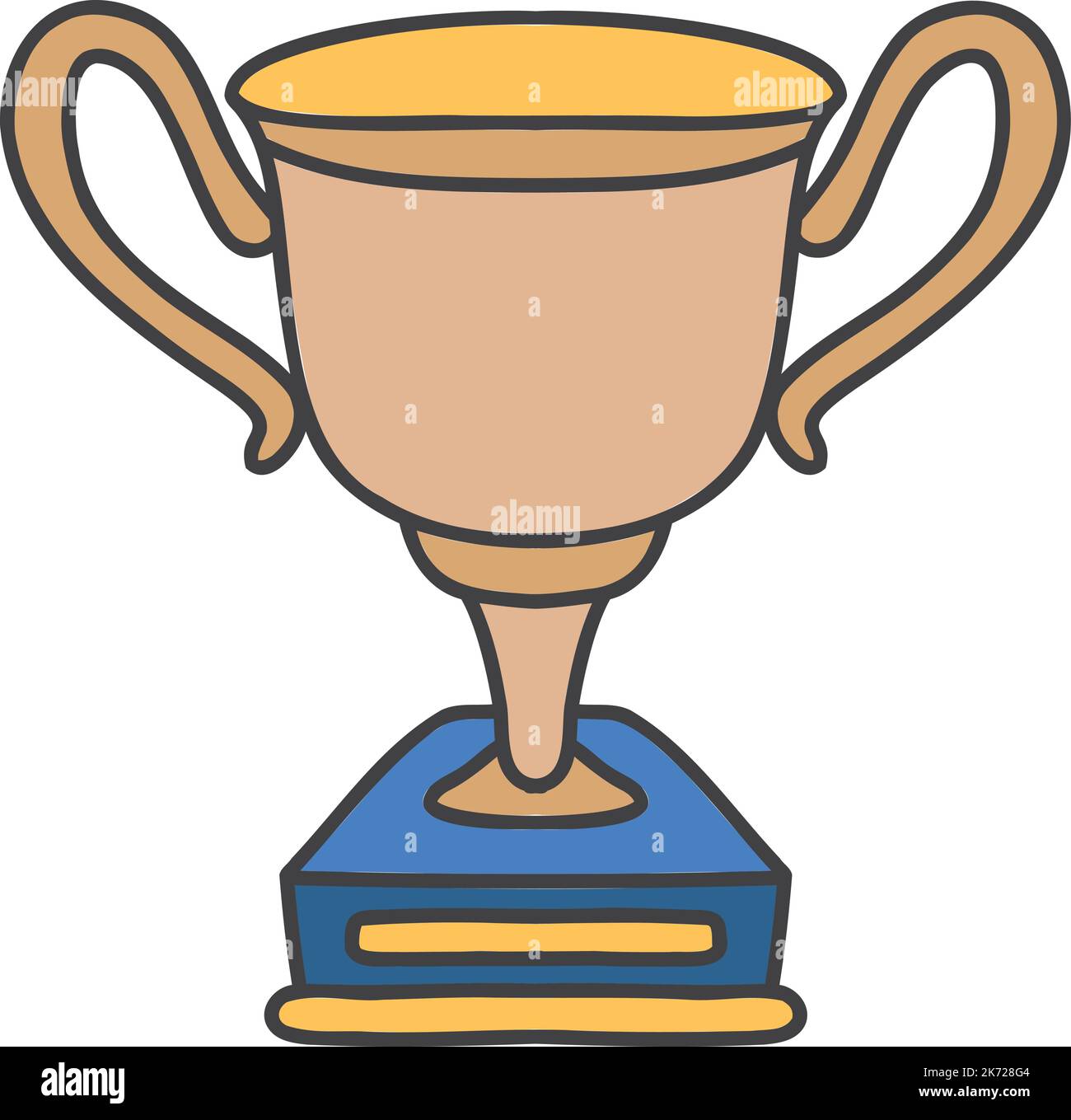 Hand Drawn trophy illustration isolated on background Stock Vector ...