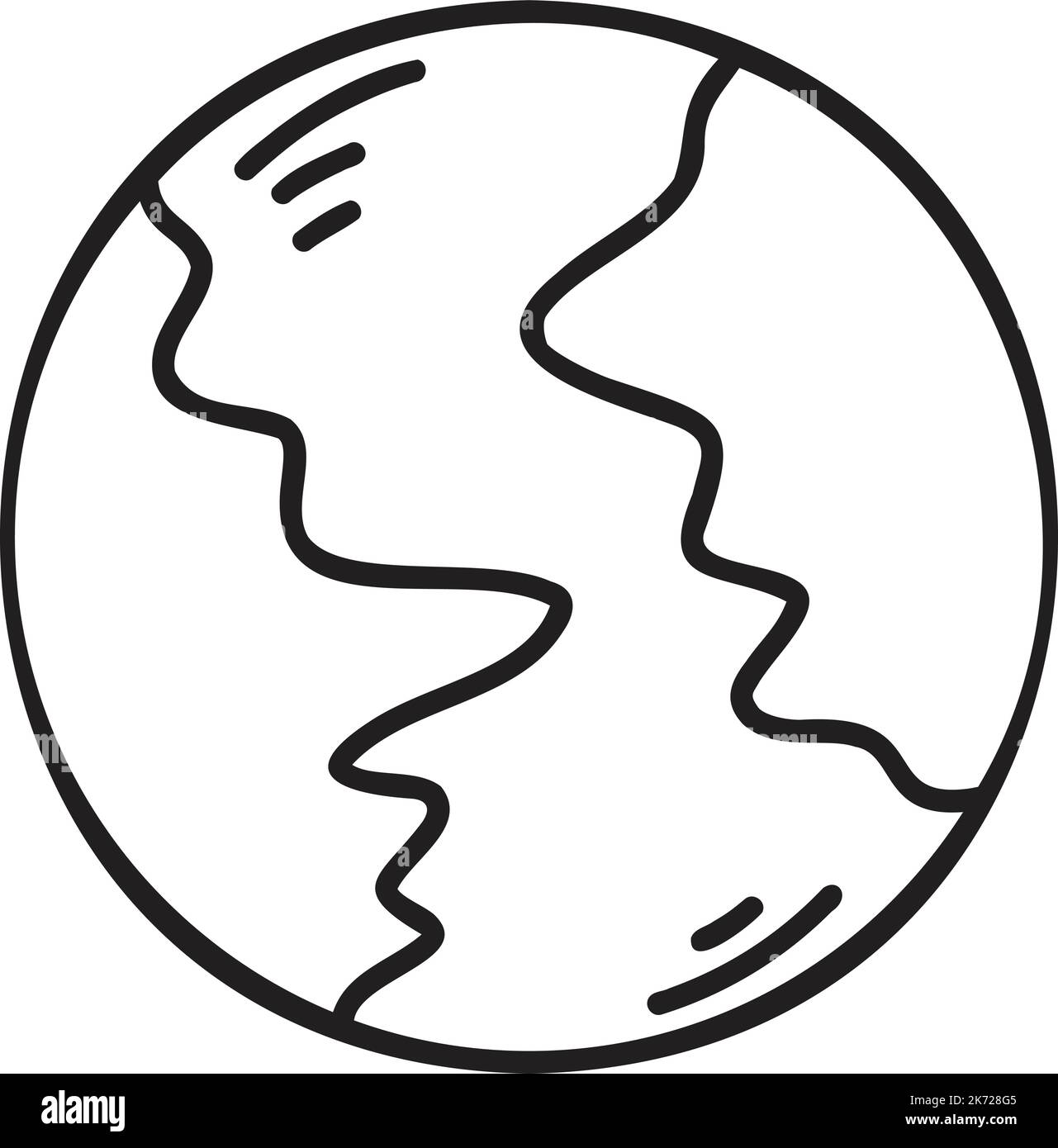 Hand Drawn cute world illustration isolated on background Stock Vector ...