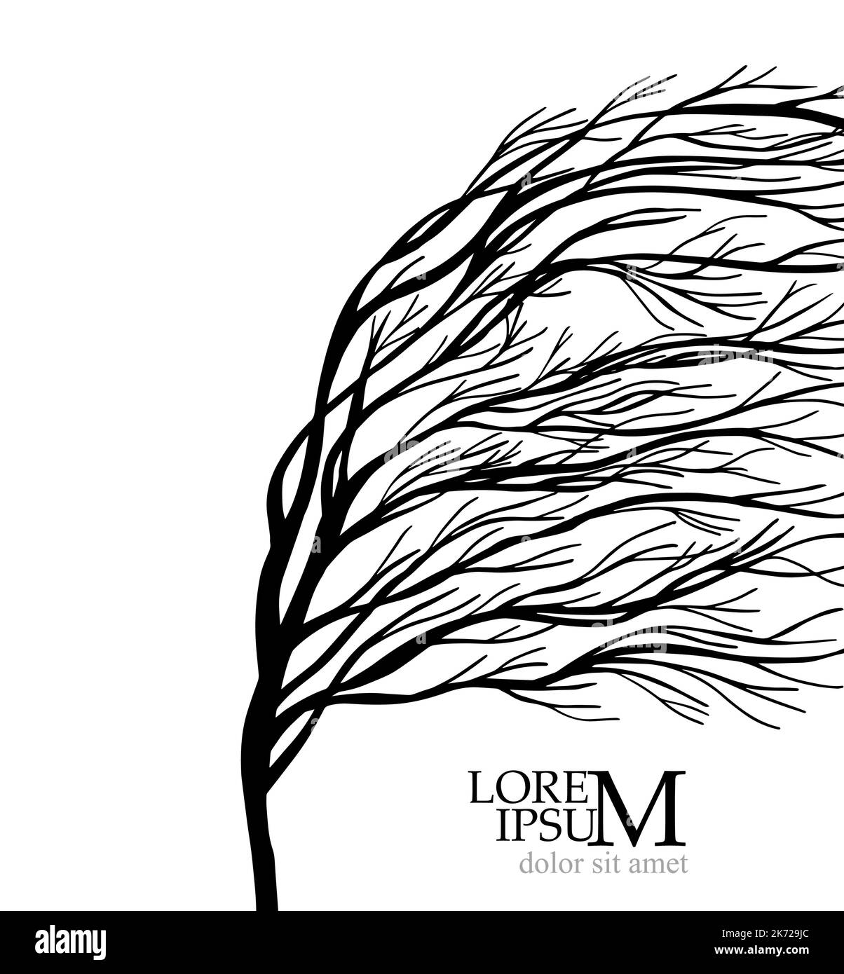 Bending branches Black and White Stock Photos & Images - Alamy