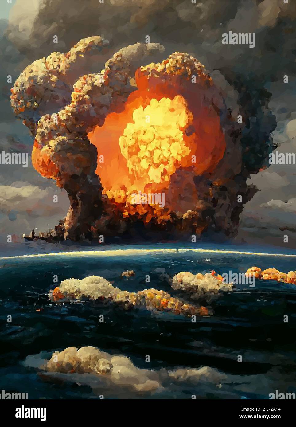 Atomic bomb mushroom clouds Stock Vector Images - Alamy