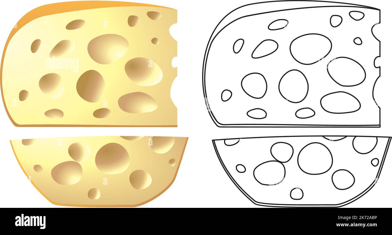 Large tasty cheese on Stock Vector Images - Alamy