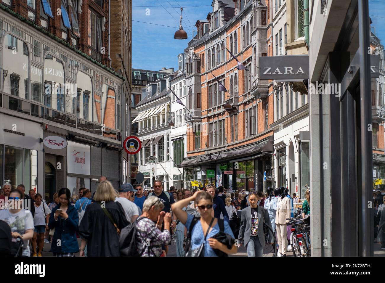 Main shopping street Stroget in Copenhagen, Denmark Stock Photo - Alamy