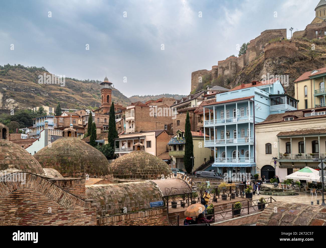 View of the old city of Tbilisi, the capital of Georgia, captured in ...