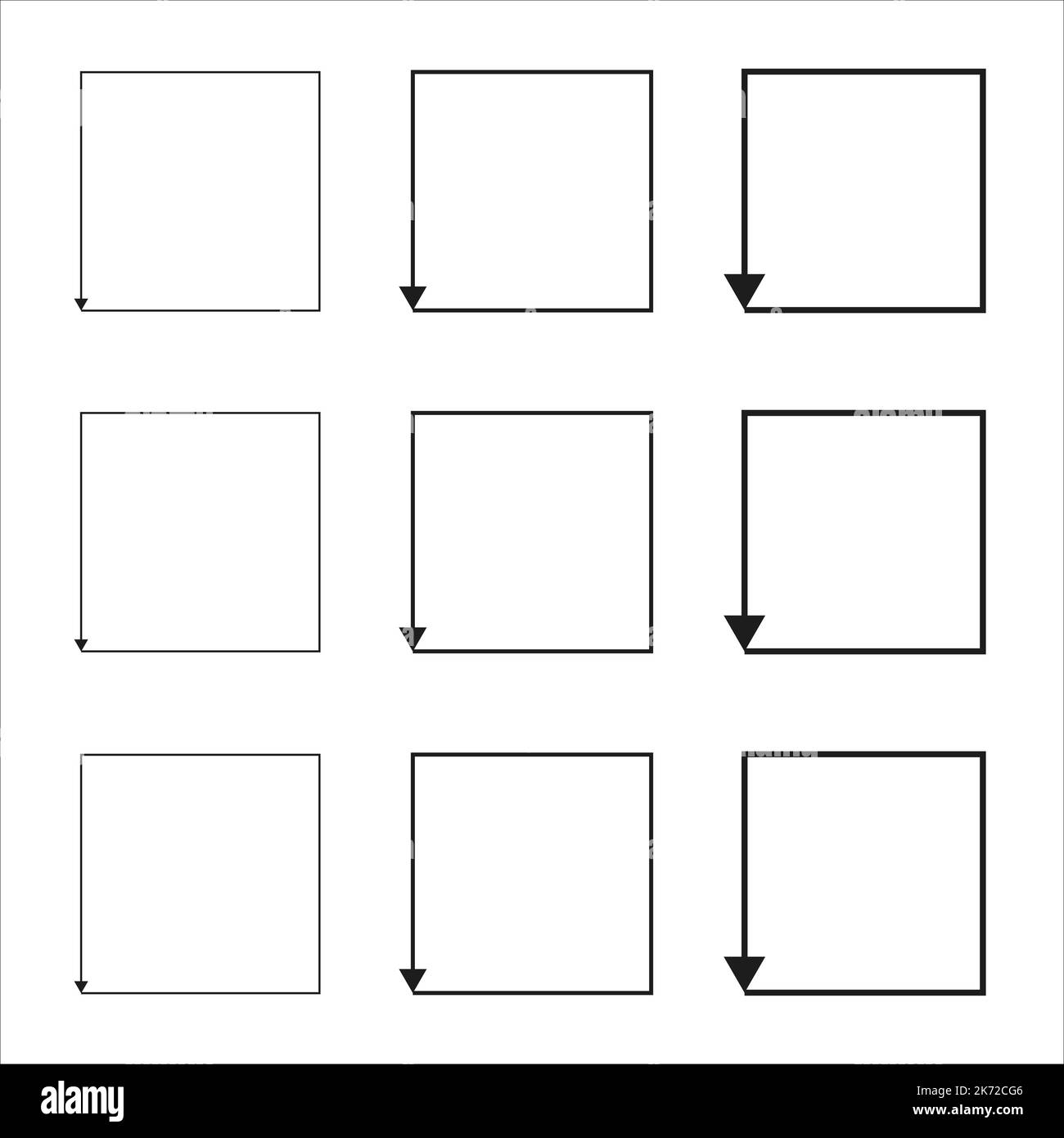Rectangular vector frame. borders set. rectangular shapes Stock Vector ...