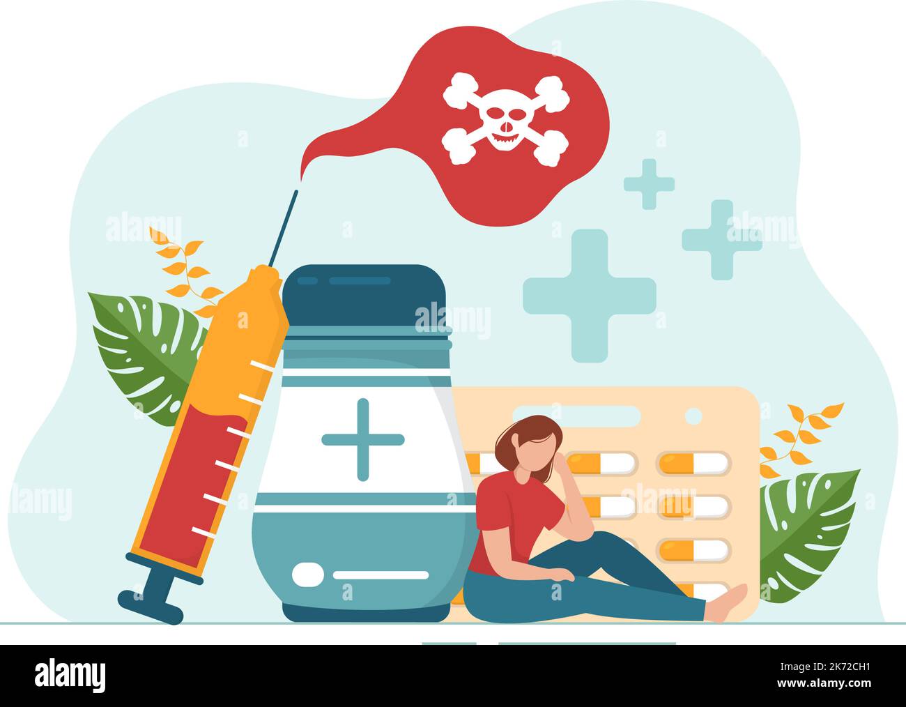 Rehabilitation Flat Cartoon Hand Drawn Templates Illustration with ...