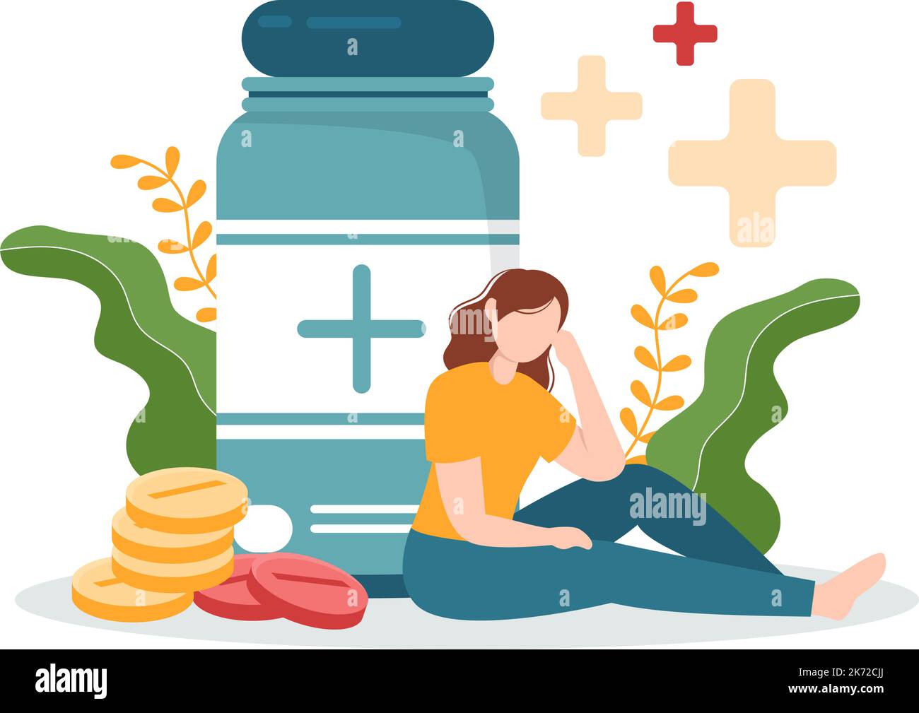 Rehabilitation Flat Cartoon Hand Drawn Templates Illustration with ...