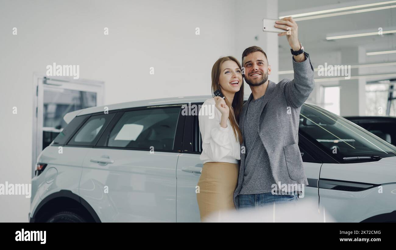 Man car dealership taking selfie hi-res stock photography and images ...