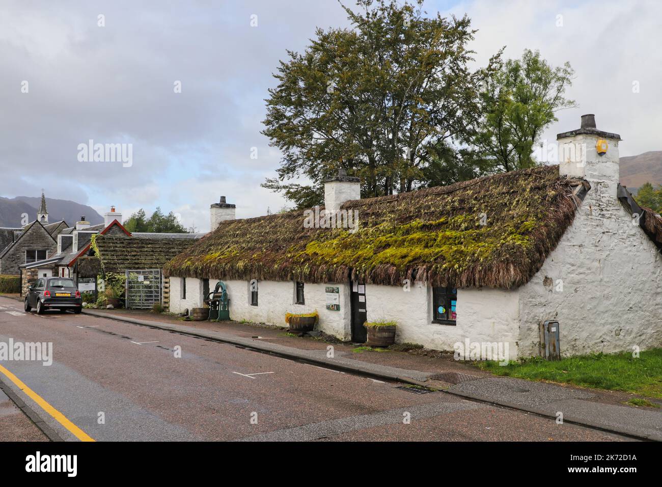Exterior of Glencoe Folk Museum Glencoe village Scotland October 2022 ...