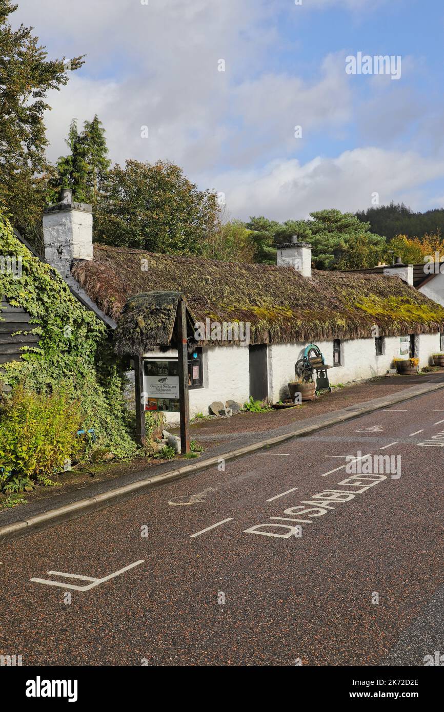 Exterior of Glencoe Folk Museum Glencoe village Scotland October 2022 ...
