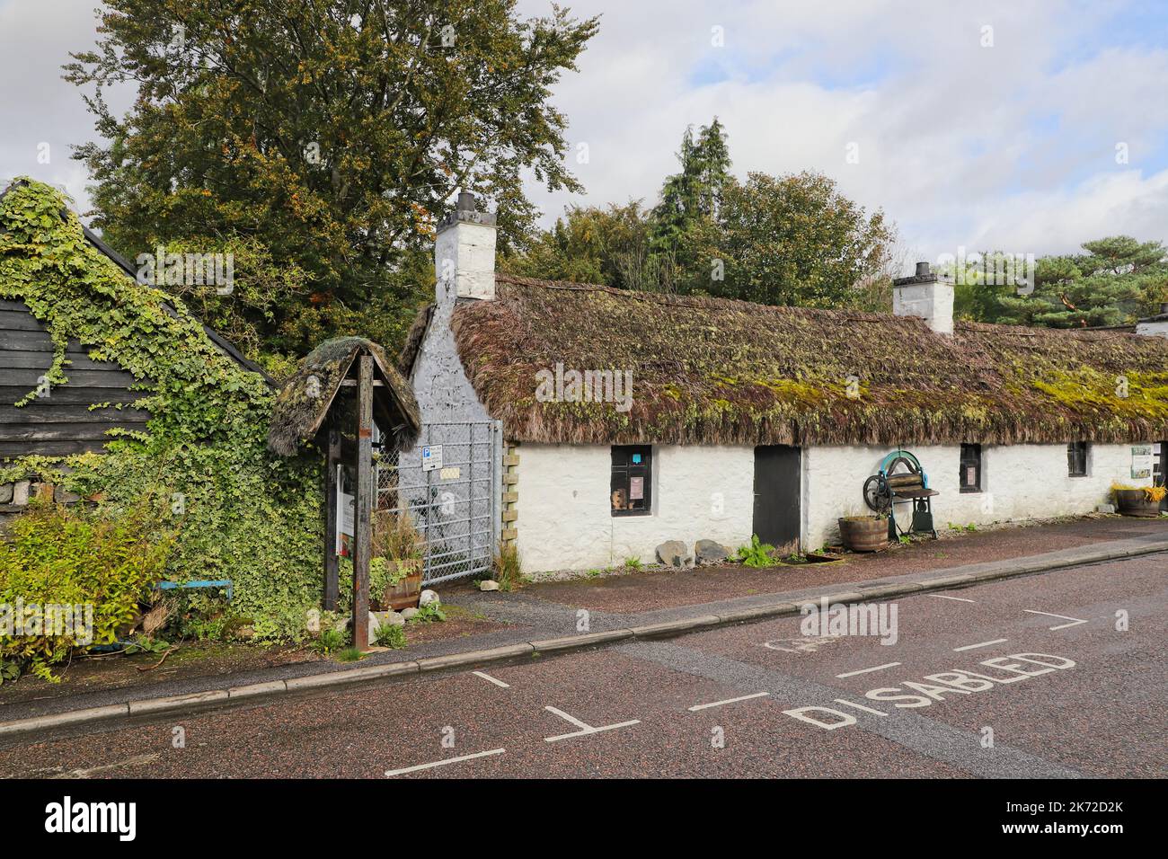 Exterior of Glencoe Folk Museum Glencoe village Scotland October 2022 ...