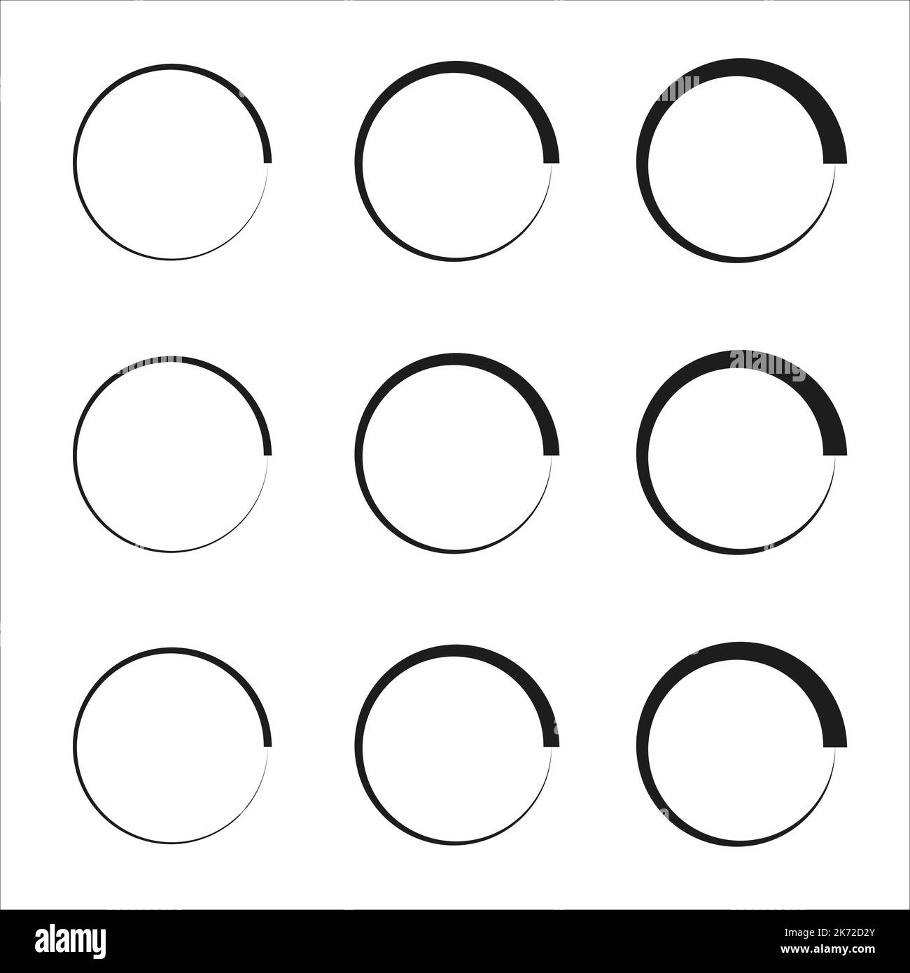 Collection of Round. Sketch hand drawn. Doodle circles for design ...